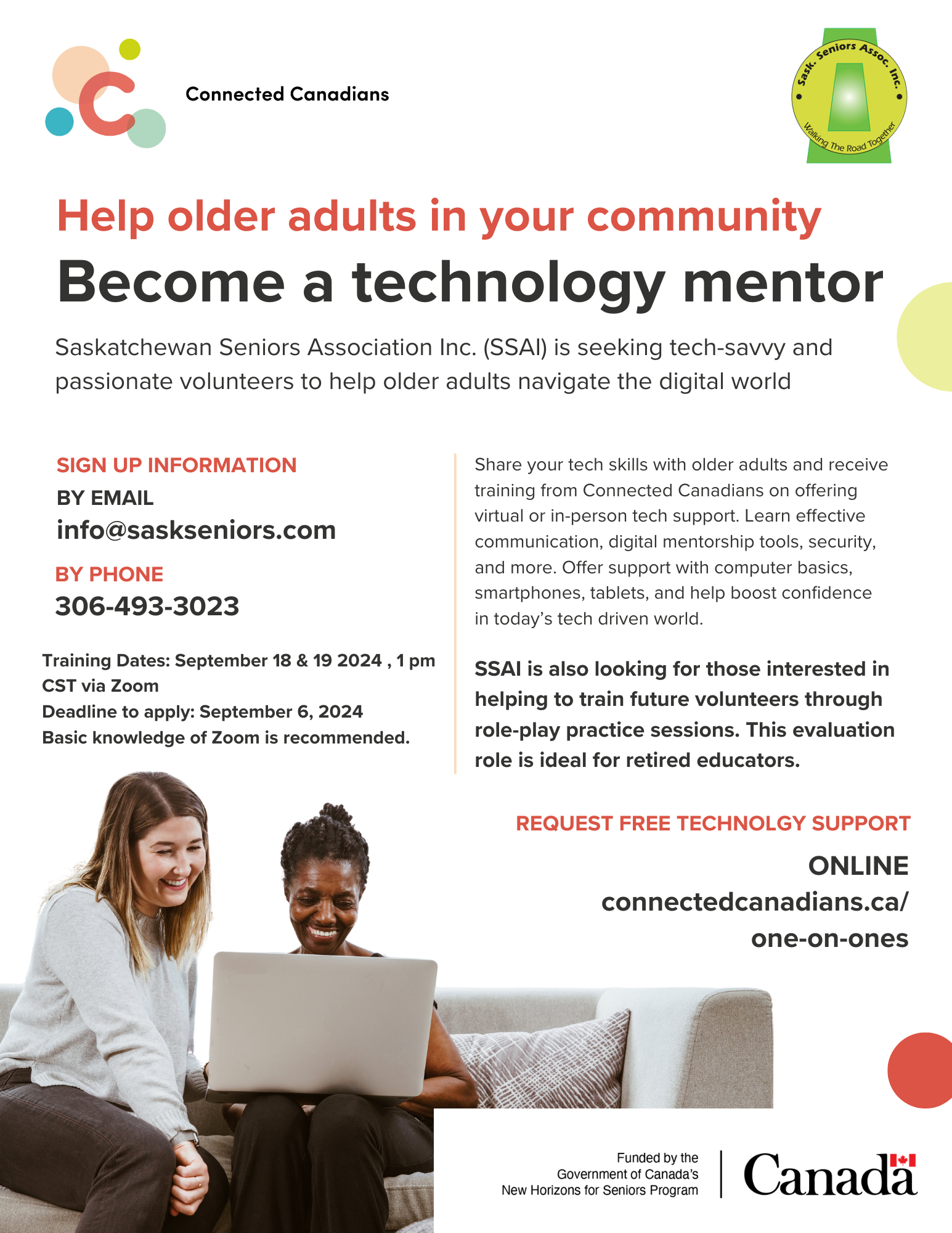 Volunteer Mentor Training Program | Saskatchewan Seniors Association Incorporated